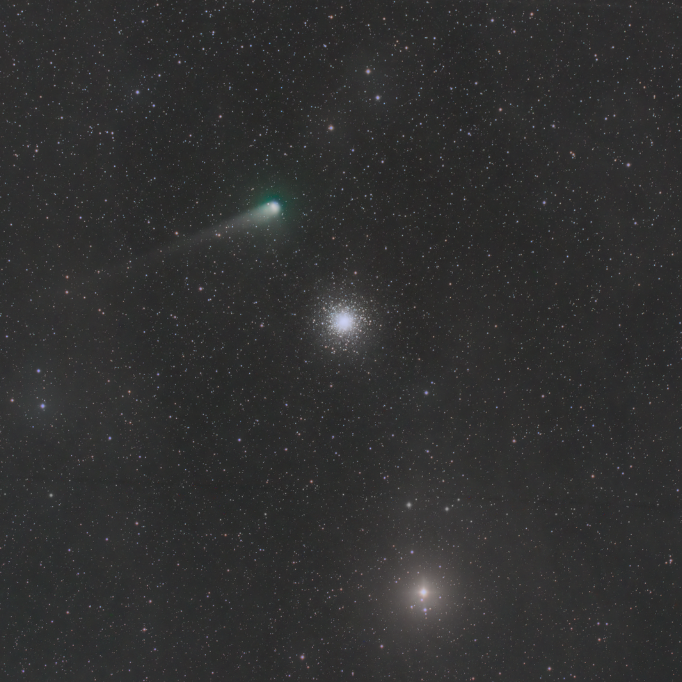 Comet C2017K2 passing M10 | Telescope Live